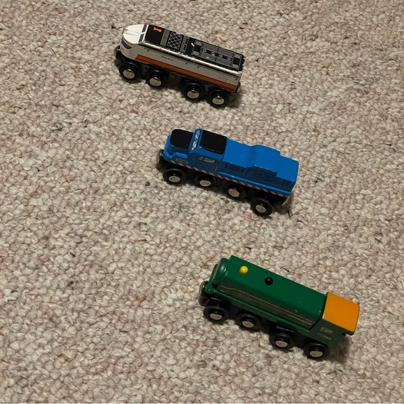 Toys | 3 Wooden Magnetic Trains | Poshmark
